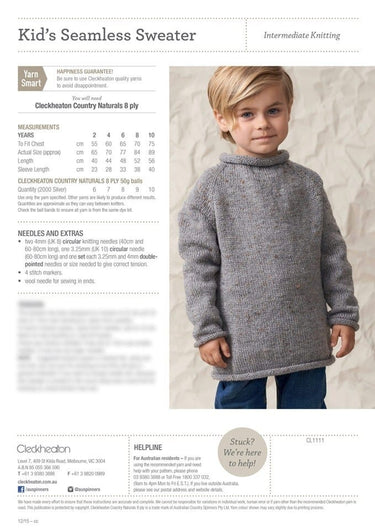 Cleckheaton Pattern Book - Seamless Sweater – Hannas