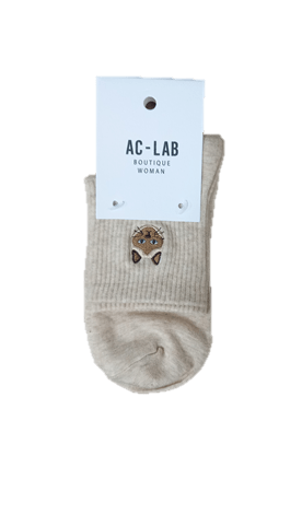 AC-LAB Womens 3 Quarter Crew Sock Embroidered Siamese Cat – Hannas