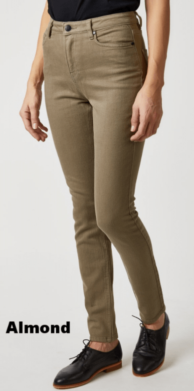 Toorallie Womens Merino Denim Slim Leg Jean Almond Jeans – Hannas