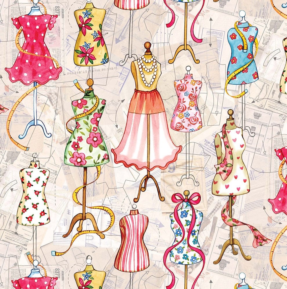 KK Fabrics 100% Cotton Dressmaker Cream Sew Pretty – Hannas