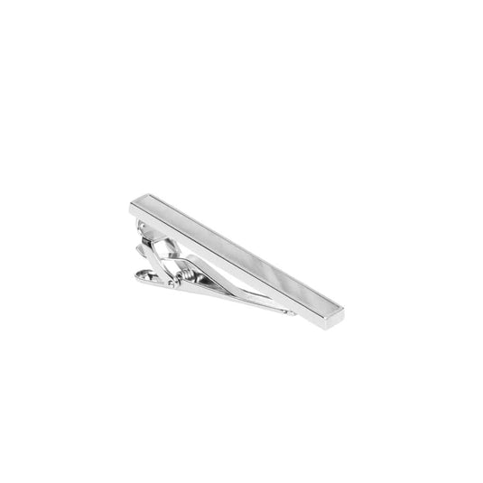 Buckle Mens Polished Nickel Tie Clip - Mother of Pearl – Hannas