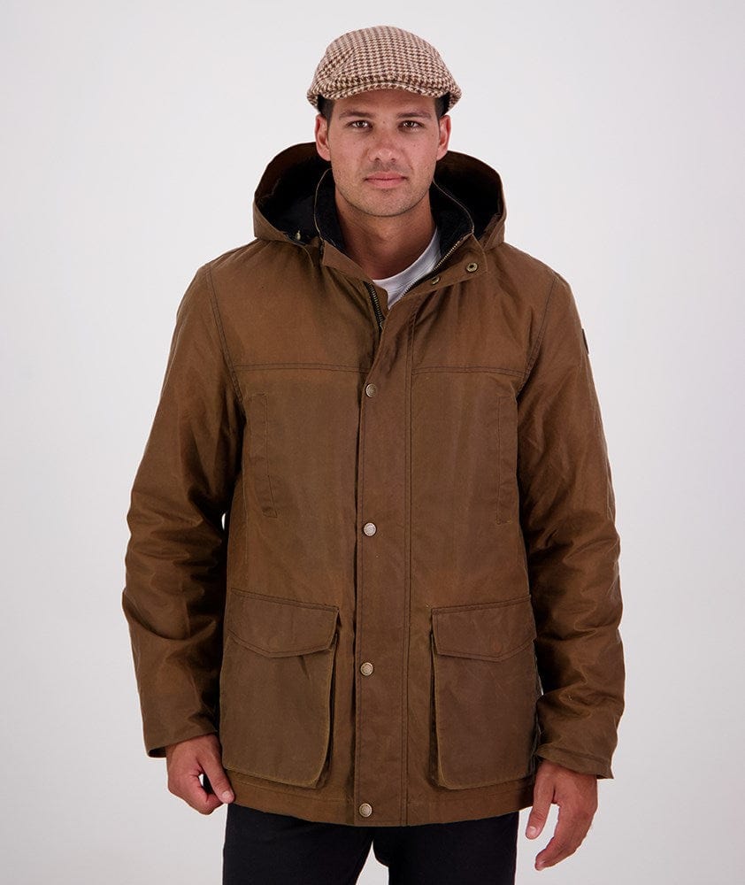 Swanndri Mens Evans Flat V2 Oilskin Jacket - Tan – Hannas