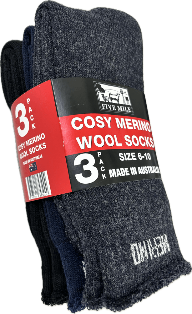 Five Mile Merino Work Socks - 3 Pack – Hannas